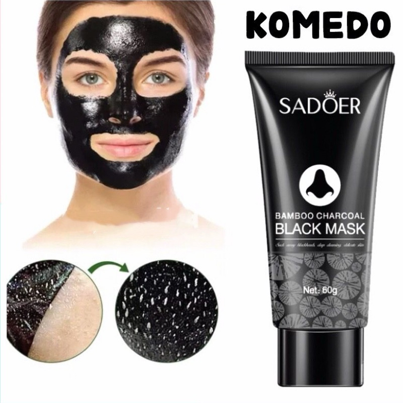 Jual [ BATAM ] COD RS SADOER Bamboo Charcoal Clay Mask Nose Pore Pack ...