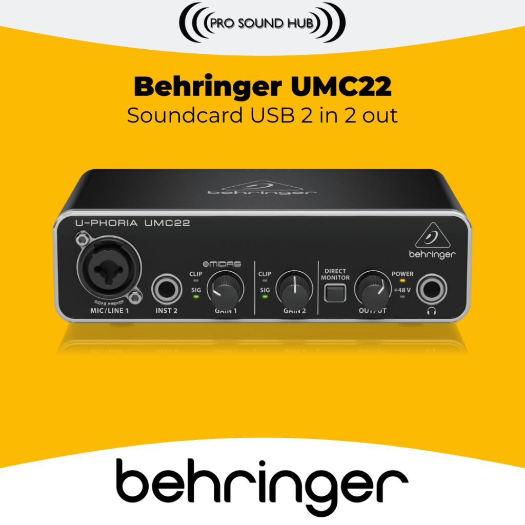 Jual BEHRINGER UMC22 Soundcard 2 Channel USB Audio Interface UMC-22 ...