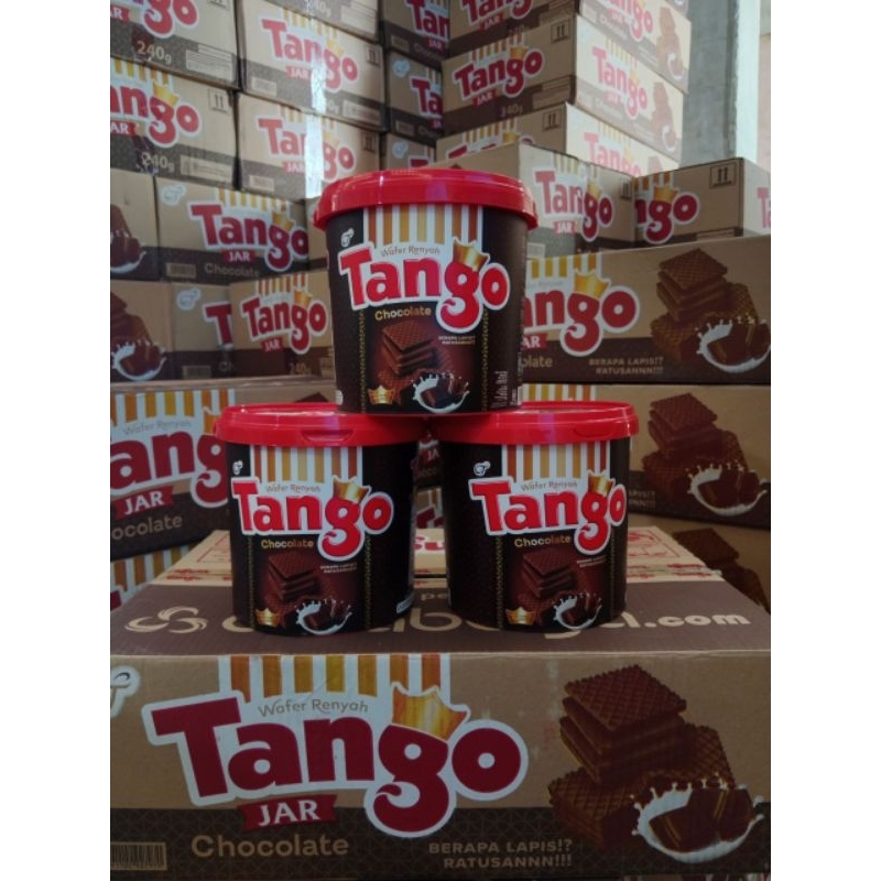 Jual wafer tango ember/kaleng jar rasa coklat 240g | Shopee Indonesia