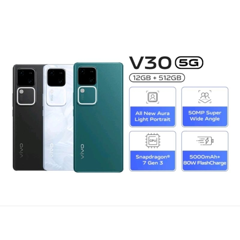 Jual Vivo V30 5G 12/512 (Extended Ram 12GB+12GB Internal 512GB Up To ...