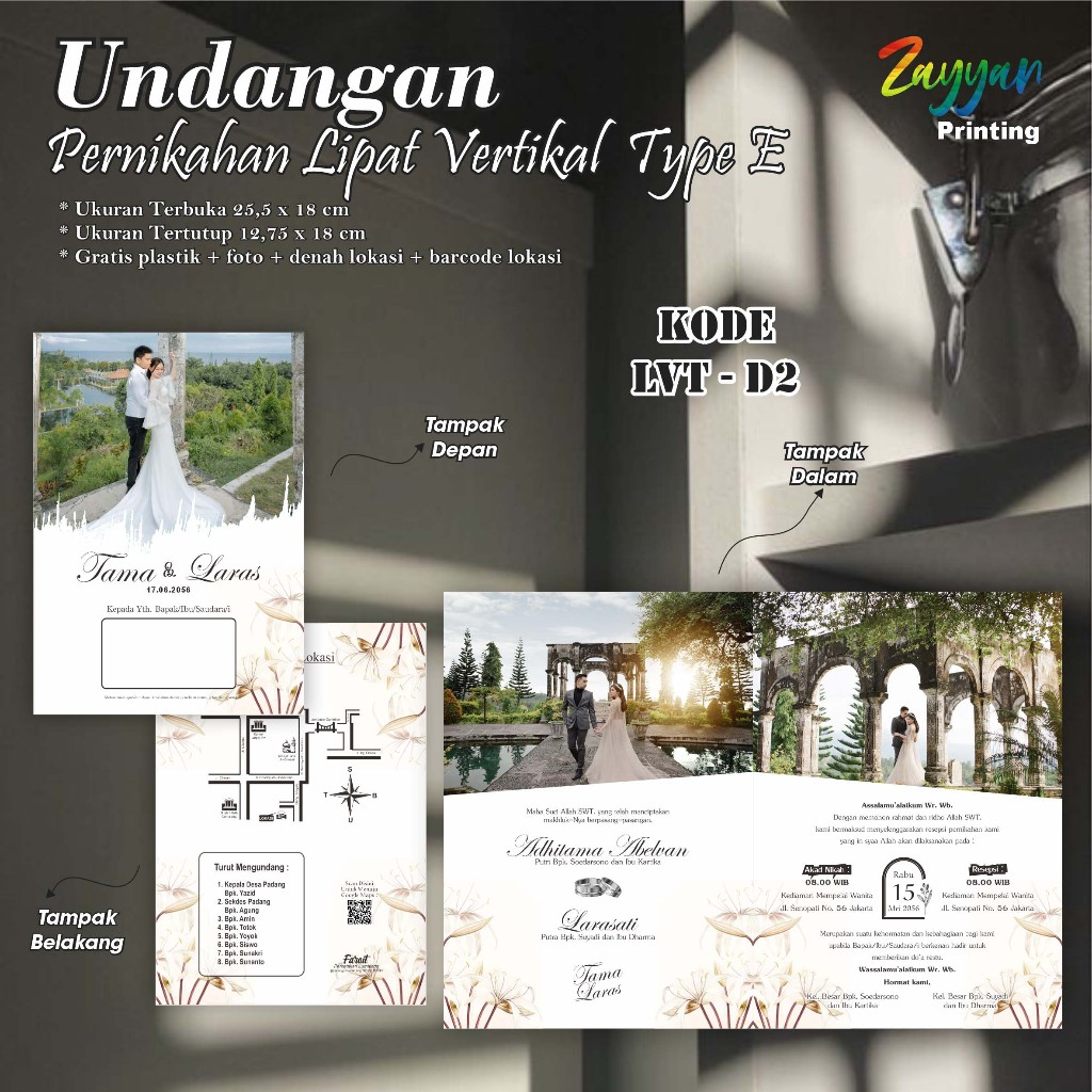 Jual Undangan Pernikahan Kode UPLVTD Murah Meriah, Design Aestetik ...