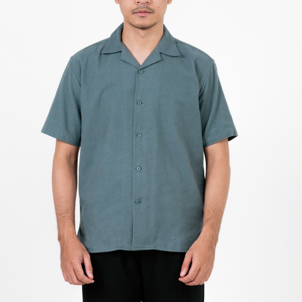 Jual Screamous Kemeja Shortsleeve Shirt Open Collar SADE LIGHT GREY ...