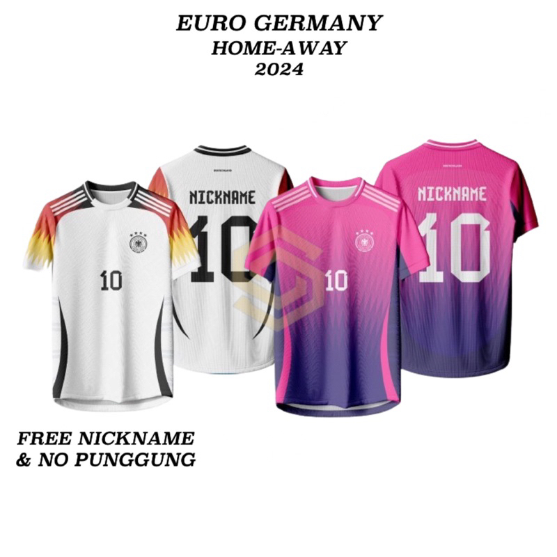 Jual Jersey Sepak Bola Germany Terbaru 2024 Free Nickname & No Punggung , Full Printing | Shopee ...