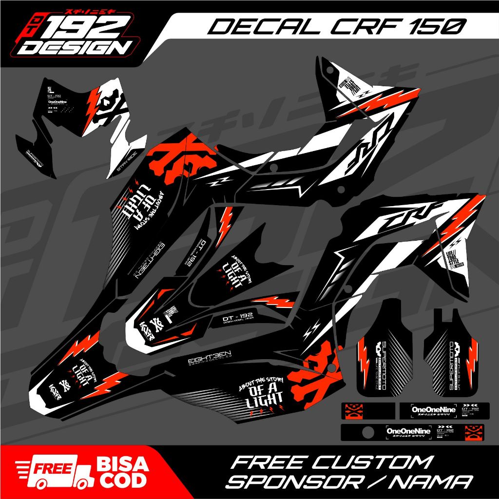 Jual Decal Crf 150 L Hitam Fulbody Desain Simple Minimalis Premium ...