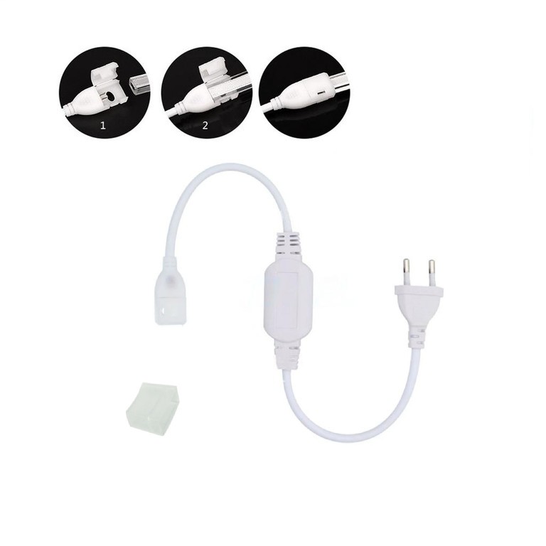 Jual Steker Adapter Colokan socket Led Strip Selang Jepit / Jarum Colok ...