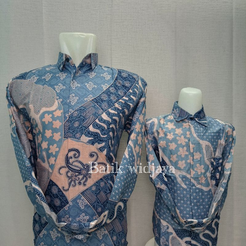 Jual batik couple ayah dan anak bahan katun premium new colection_batik ...