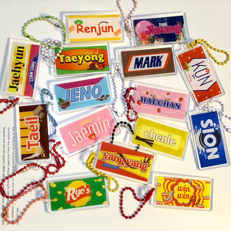 Jual KEYCHAIN Nama Makanan snack indonesian NCT all unit Dream 127 WayV ...
