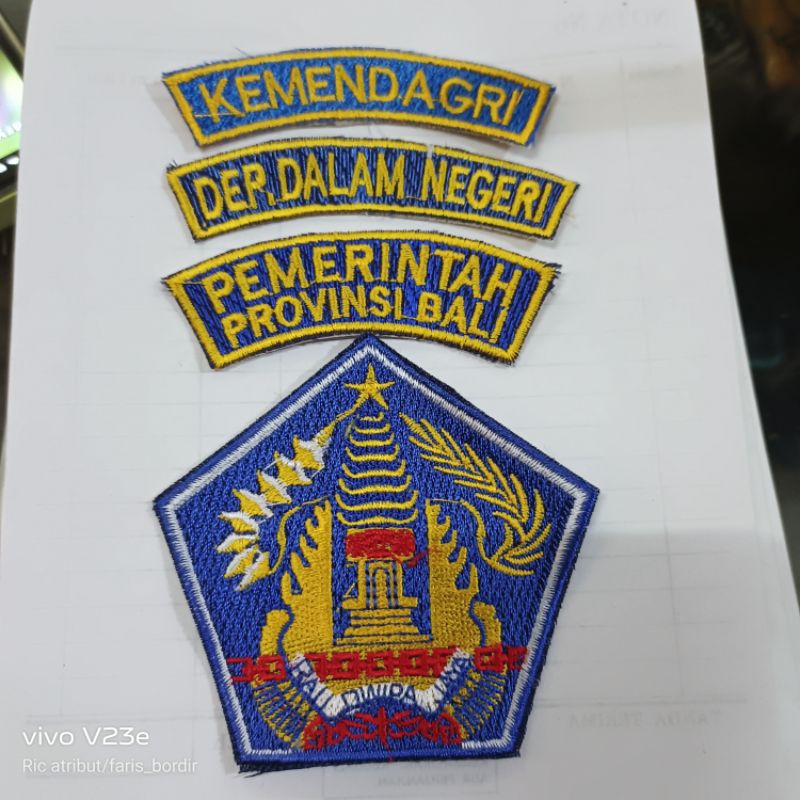 Jual BED PEM PROV BALI LOGO BORDIR PEMERINTAH PROVINSI BALI BETGE ...