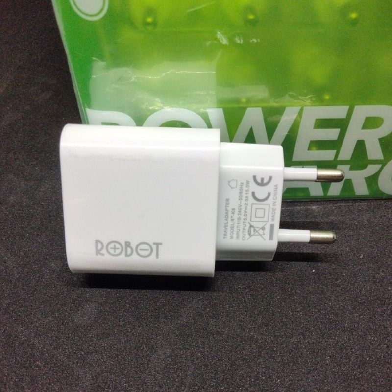 Jual ADAPTOR/ADAPTER/KEPALA/BATOK CAS HP ROBOT RT-K8 2A WHITE | Shopee ...