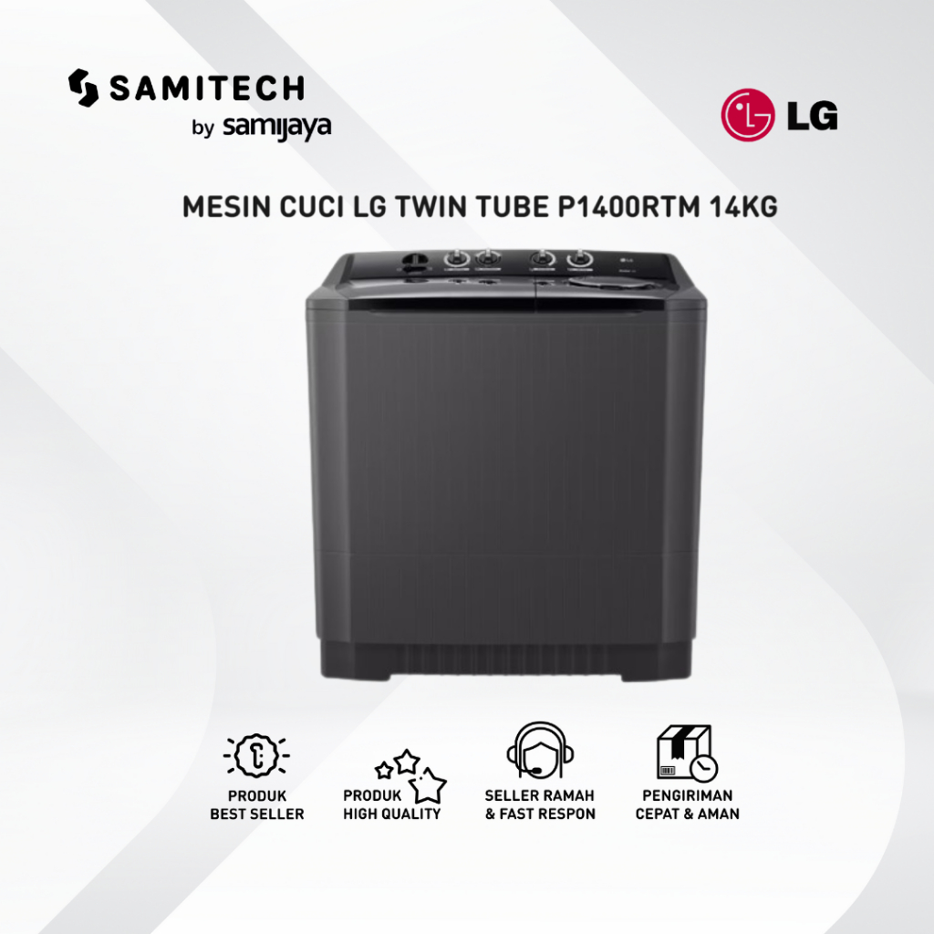 Jual MESIN CUCI LG TWIN TUBE P1400RTM P1400 RTM 14KG | Shopee Indonesia
