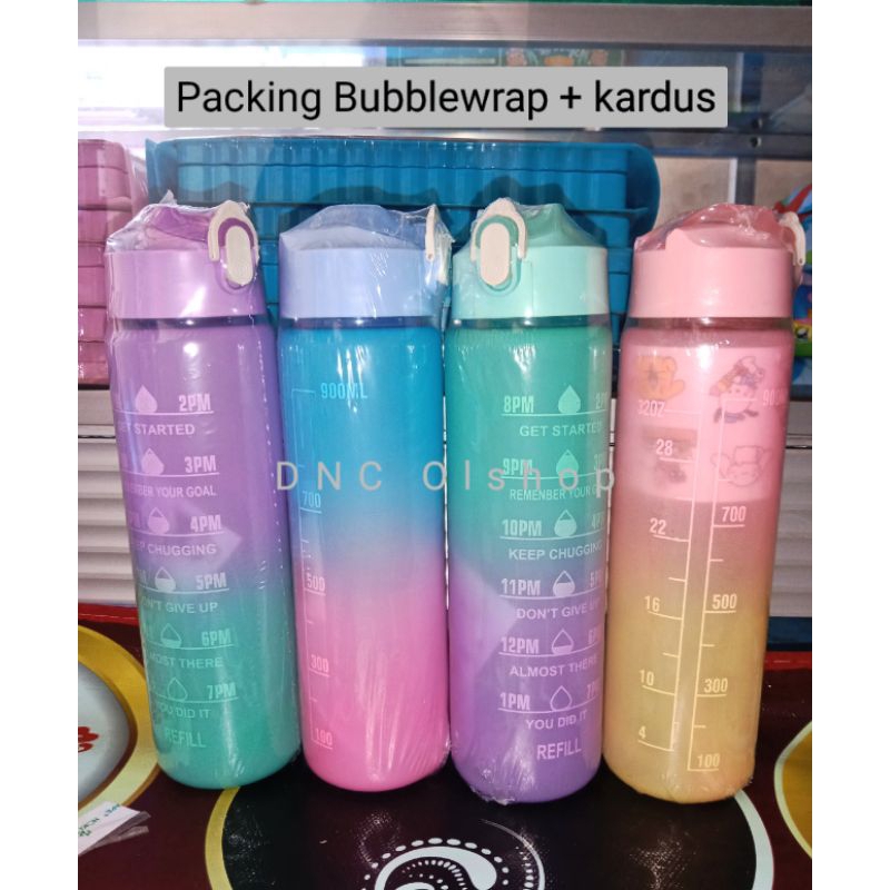 Jual Botol minum viral 1 liter free stiker / botol minum viral 900 ml ...