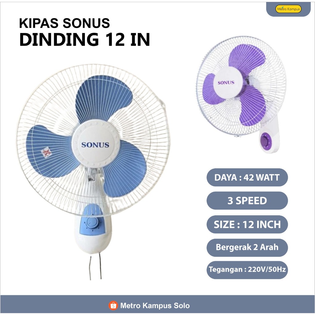 Jual Sonus Kipas Angin Dinding SS-WF1201 12 Inch" | Shopee Indonesia