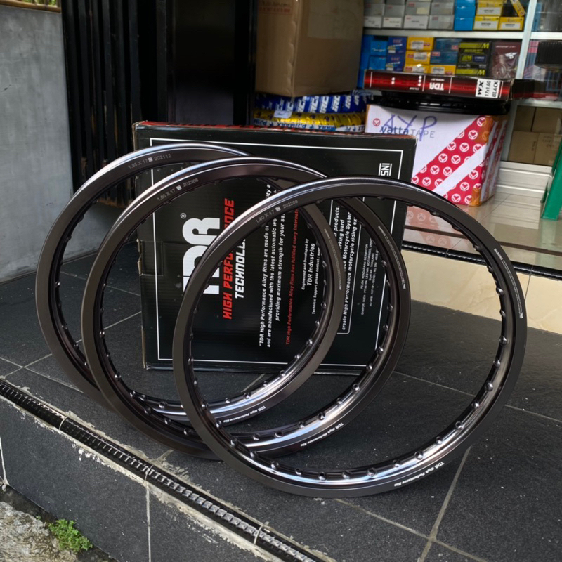 Jual VELG TDR Racing ring 17 grey dan hitam glosy ring Tdr ukuran 1.40 1.60 1.85 | Shopee Indonesia