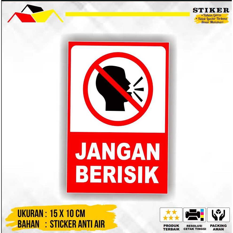 Jual STIKER PERINGATAN JANGAN BERISIK | Shopee Indonesia