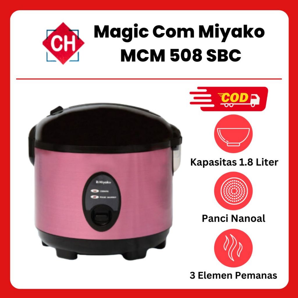 Jual Miyako Magic Com MCM 508 SBC 1.8L 3 in 1 | Rice Cooker Penanak ...