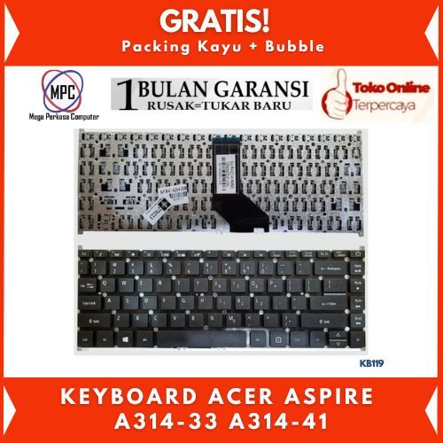 Jual Keyboard Laptop Acer Aspire 3 A314 A314-21 A314-41 33 31 A514 A514-52 Free Packing Kayu ...