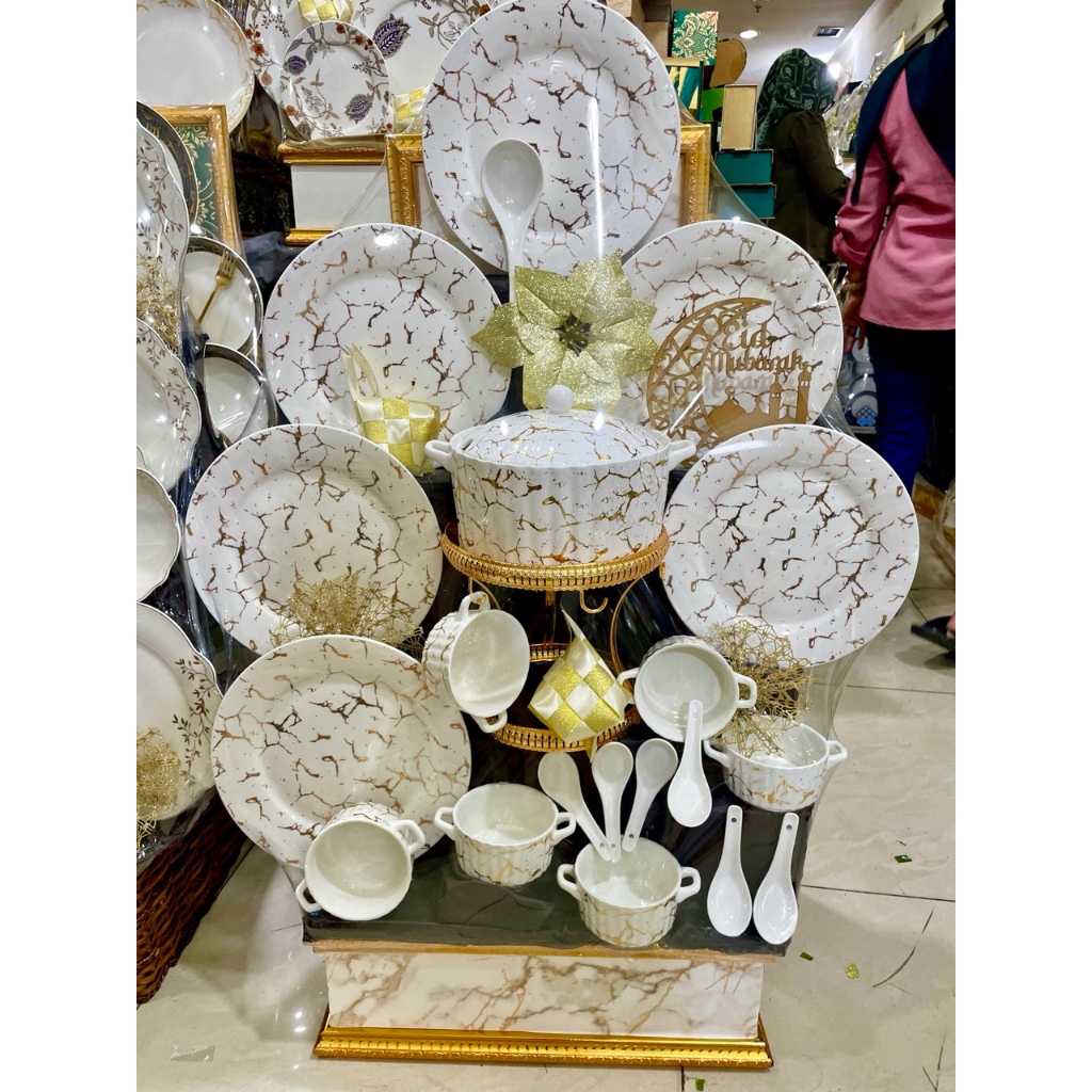 Jual Parcel Dinner Set Keramik Mewah / Hampers Kitchen Set Piring dan ...