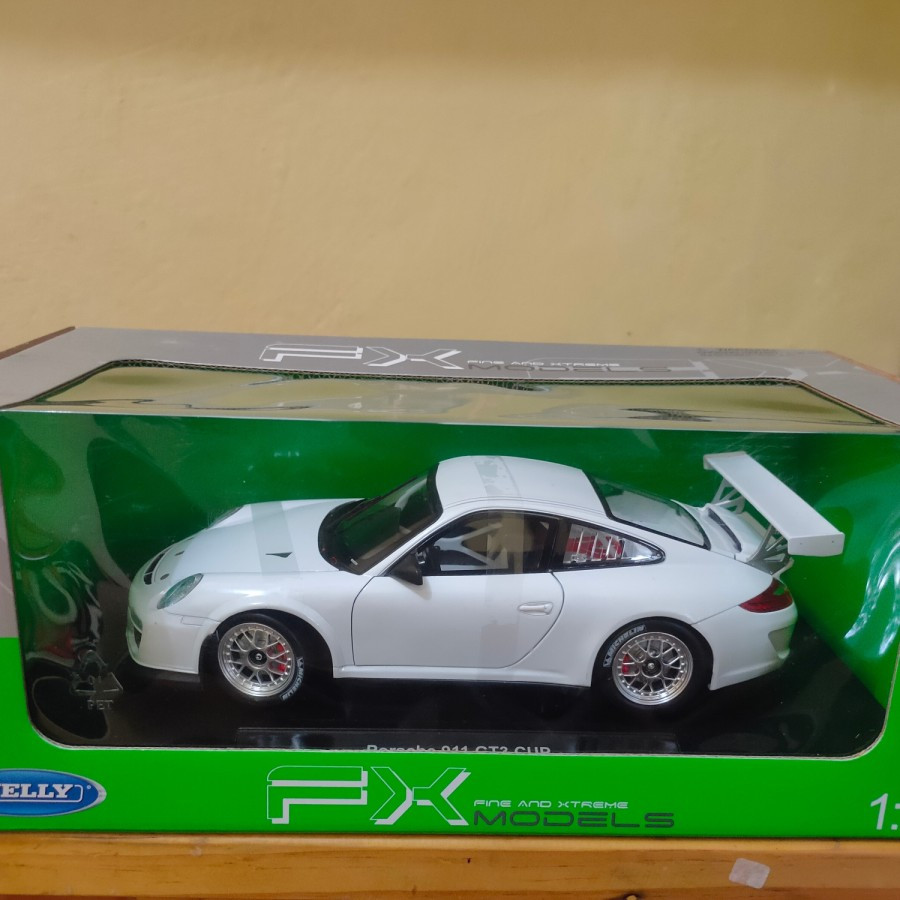 Jual Diecast mobil Porsche 911 GT3 CUP white Welly skala 1:18 harga murah | Shopee Indonesia