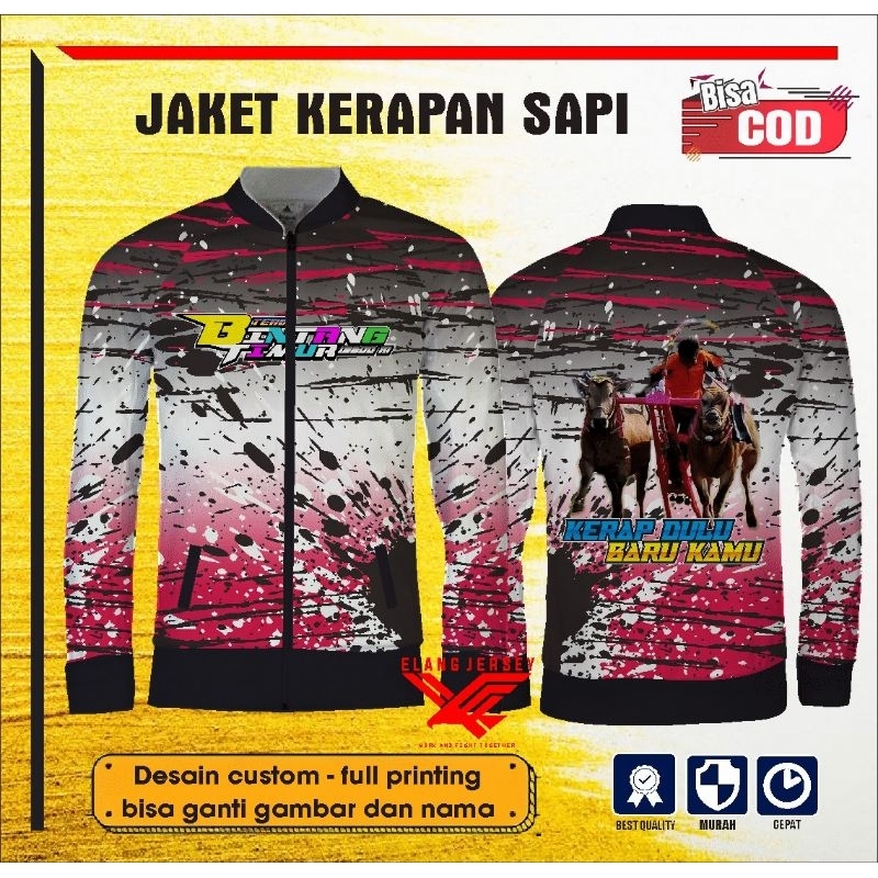 Jual JAKET KERAPAN SAPI CUSTOM DESAIN | Shopee Indonesia