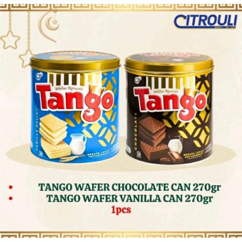 Jual wafer tanggo kaleng coklat dan vanila | Shopee Indonesia