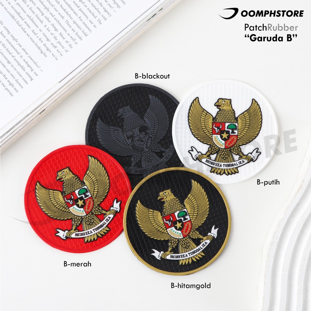 Jual Patch rubber GARUDA B - logo karet timbul siap tempel setrika (uk ...