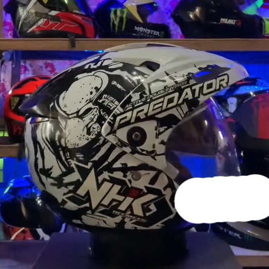 Jual NHK PREDATOR DOUBLE VISOR PUTIH | Shopee Indonesia