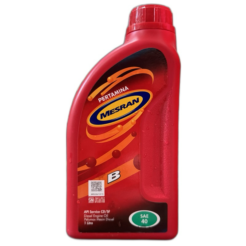 Jual OLI MESRAN B SAE 40 1 LITER PERTAMINA/PELUMAS MESIN BERAT/MOBIL ...