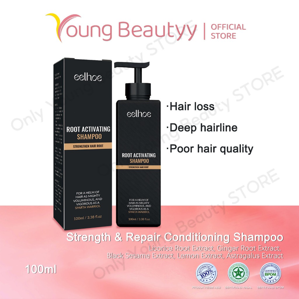 Jual EELHOE Root Activating Shampoo Man Hair Growth Shampoo Natural ...