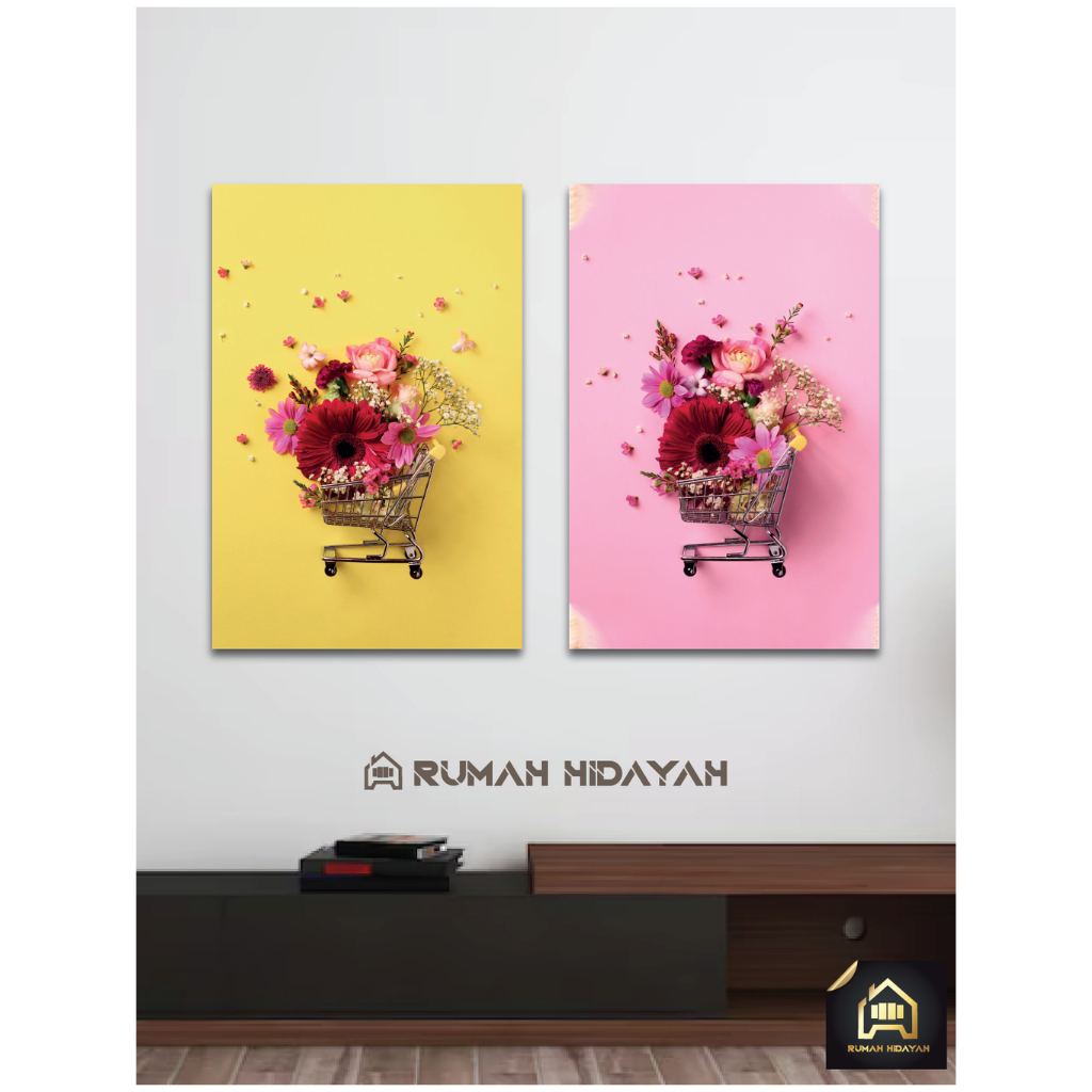 Jual Hiasan Dinding Kayu Tema Bunga Realistik Aesthetic 20x30 | Hiasan ...