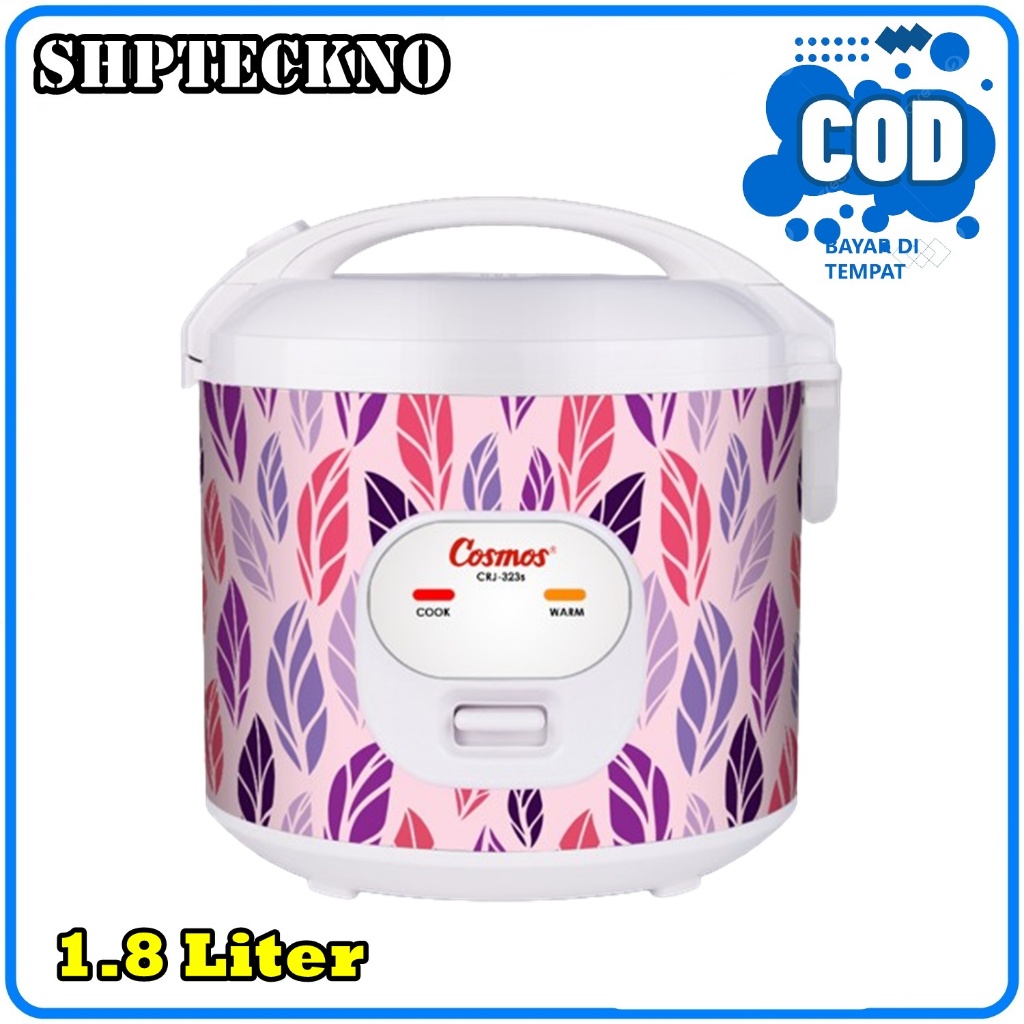 Jual RICE COOKER Cosmos CRJ 8228 B Kapasitas 2 Liter Motif Bunga Lotus ...