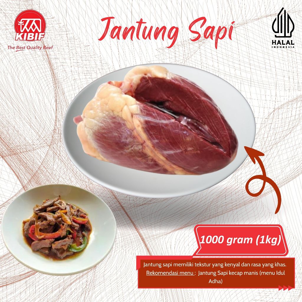 Jual Jantung Sapi 1kg | Shopee Indonesia