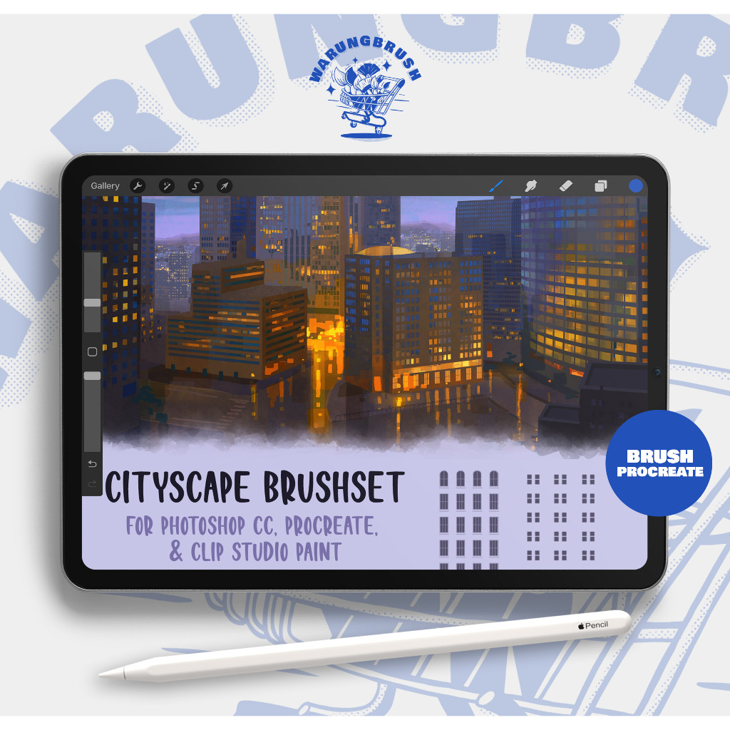 Jual City Brushes for Photoshop, Procreate, CSP BP00364 | Shopee Indonesia