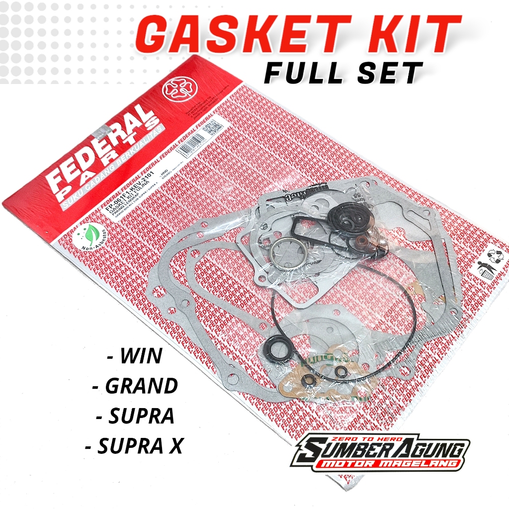 Jual FULSET FULLSET PERPAK PAKING SET GASKET KIT LENGKAP GRAND WIN SUPRA SUPRA X ORI FEDERAL KEV ...