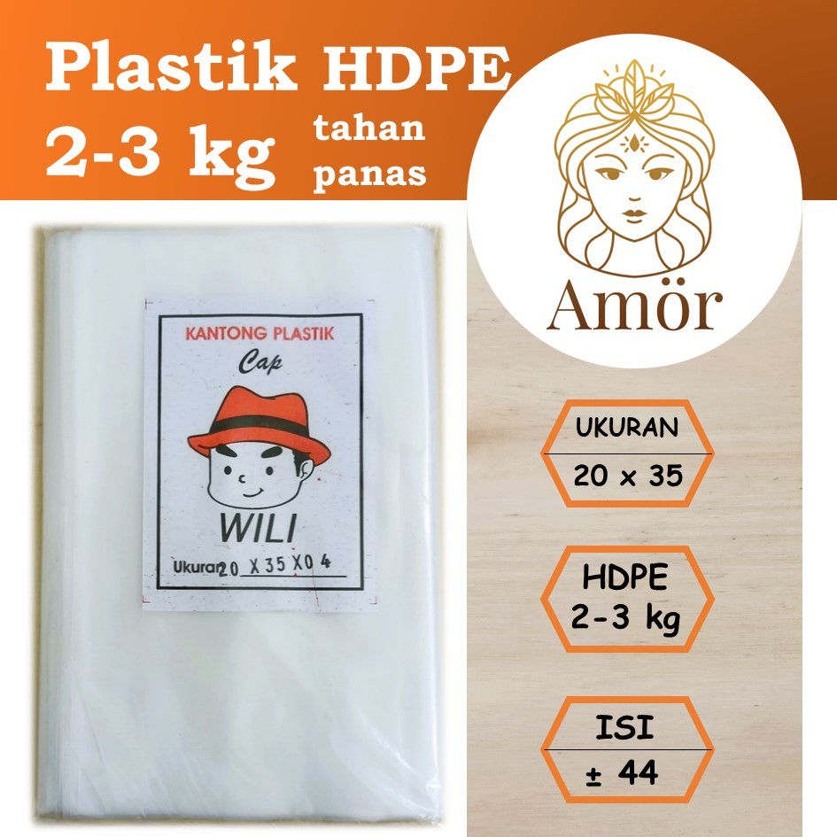 Jual plastik tahan panas HDPE 2 kg 3 kg tebal premium 20 x 35 dua ...