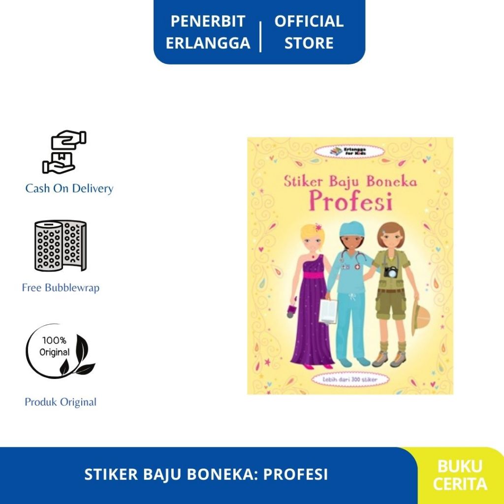 Jual [Erlangga Official] Stiker Baju Boneka : Profesi | Shopee Indonesia
