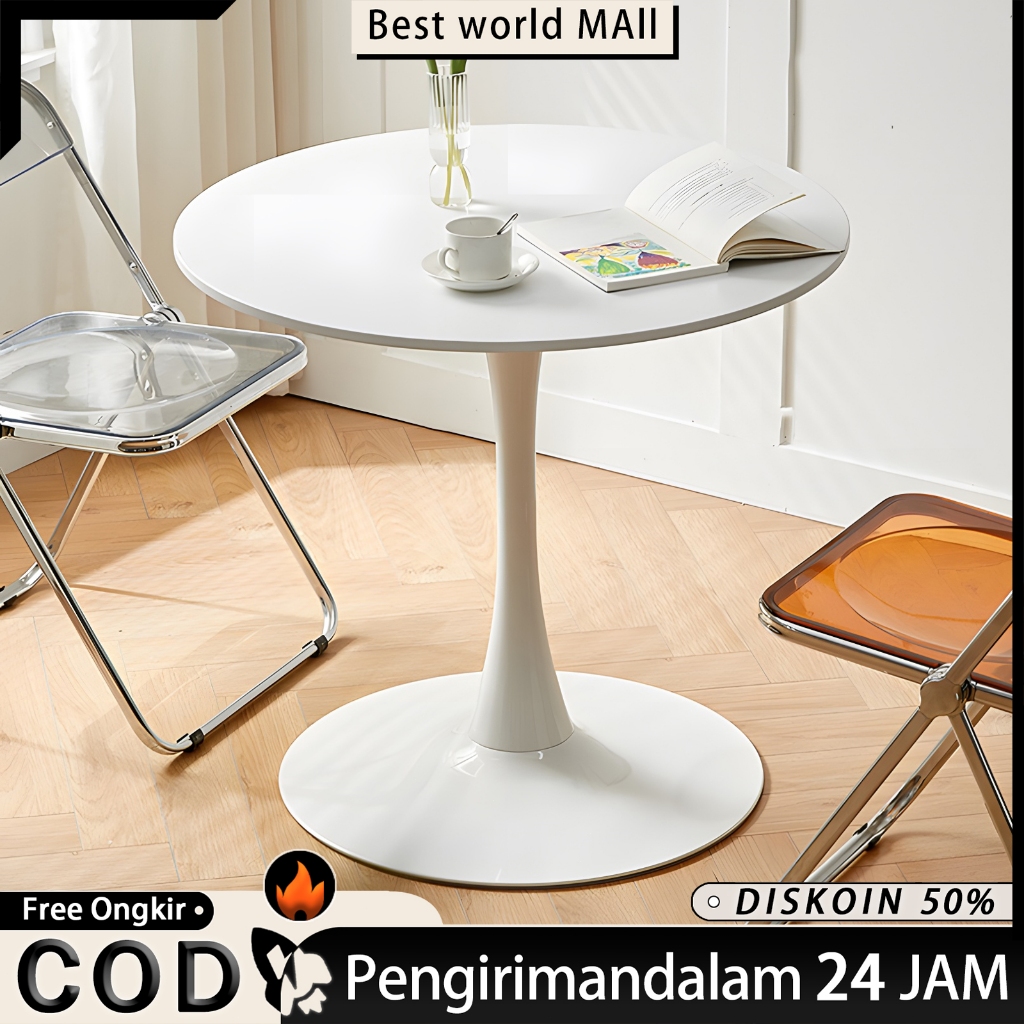 Jual BEST Meja Bundar Minimalis Meja Tamu Bulat 80/70/60CM Meja Kopi ...