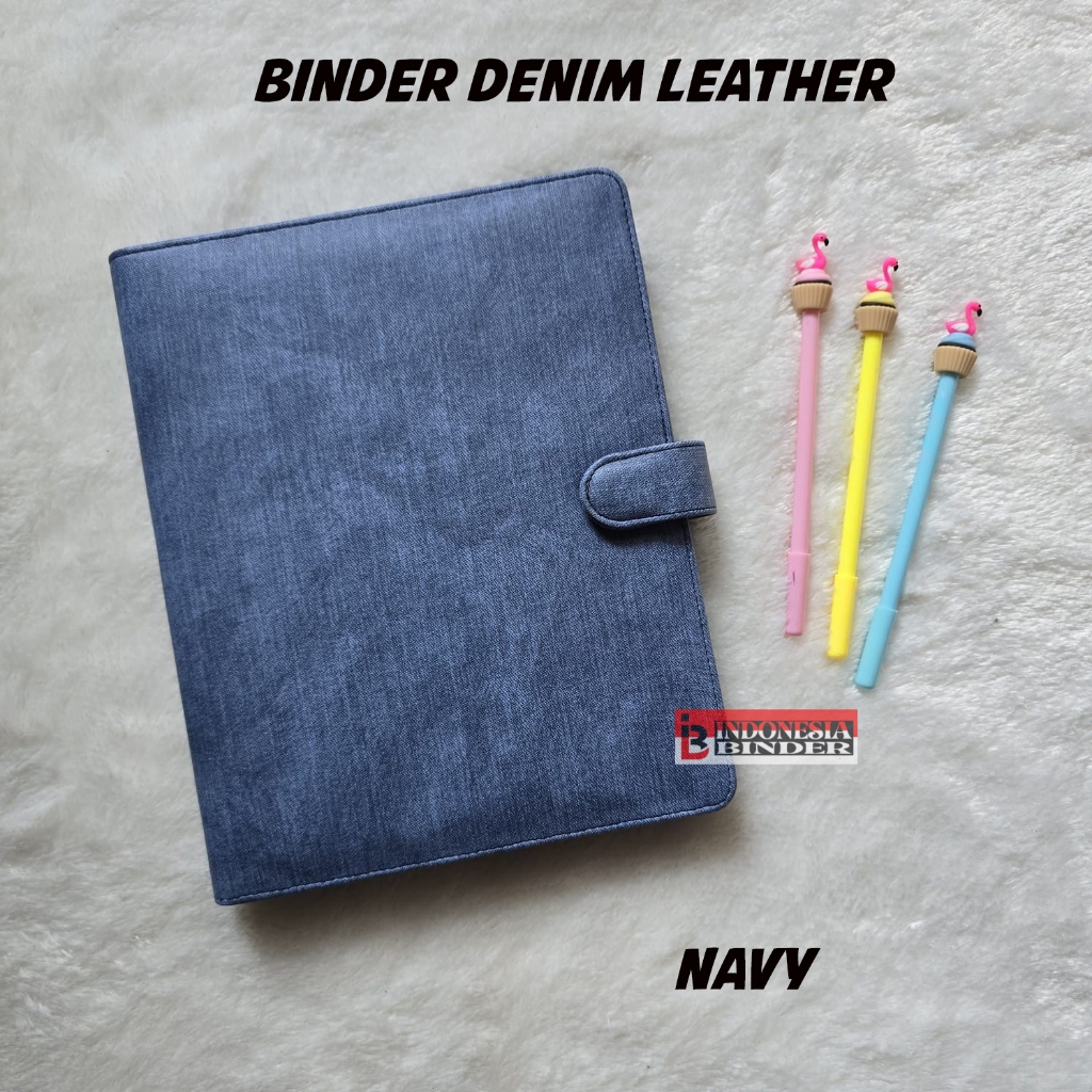 Jual BINDER PREMIUM BAHAN JEANS/DENIM ukuran A6, A5, B5 | Shopee Indonesia
