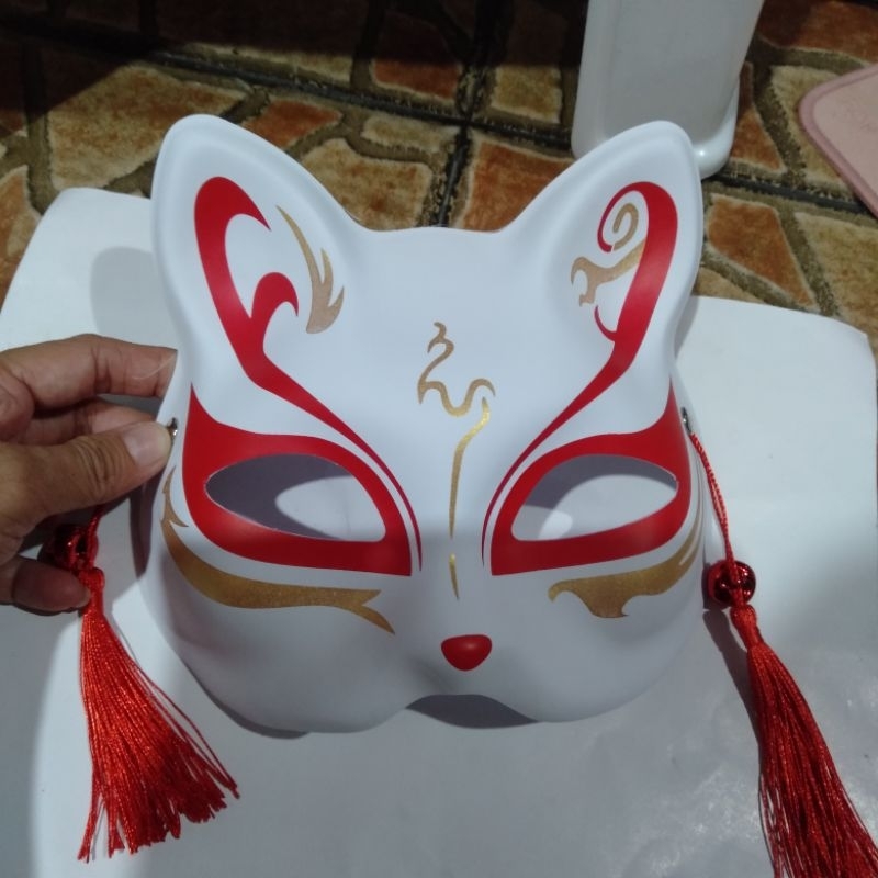 Jual Topeng Anime Cosplay Topeng Halloween Kotsune Bunkasai Topeng ...