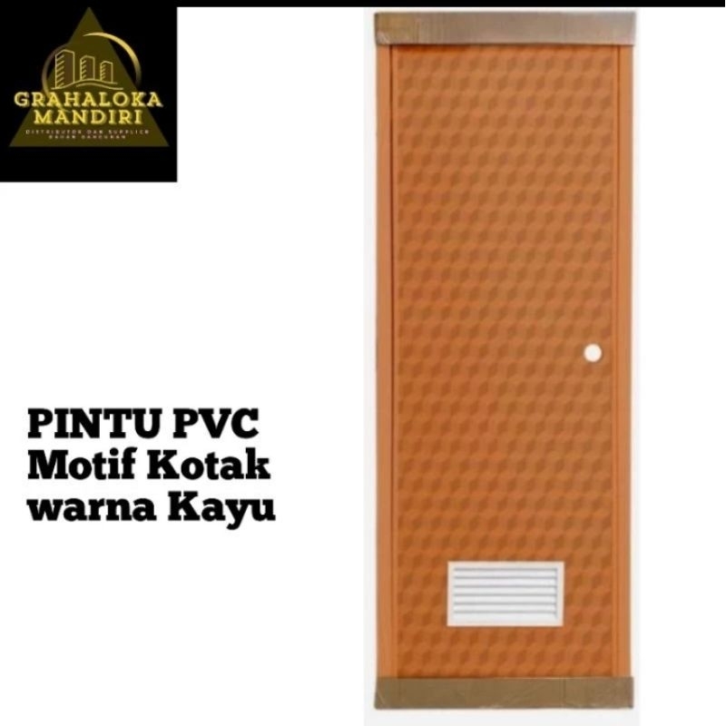 Jual Pintu kamar mandi PVC Motif Kotak Balok / pintu kamar mandi, pintu ...