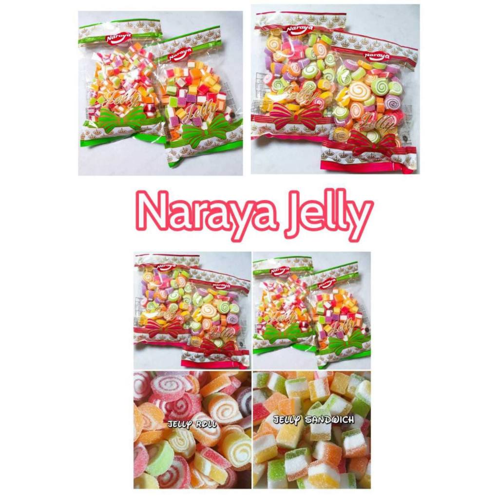 Jual [500gr] S117 | Naraya Jelly Candy Mini Roll Sandwich 400 Gram ...