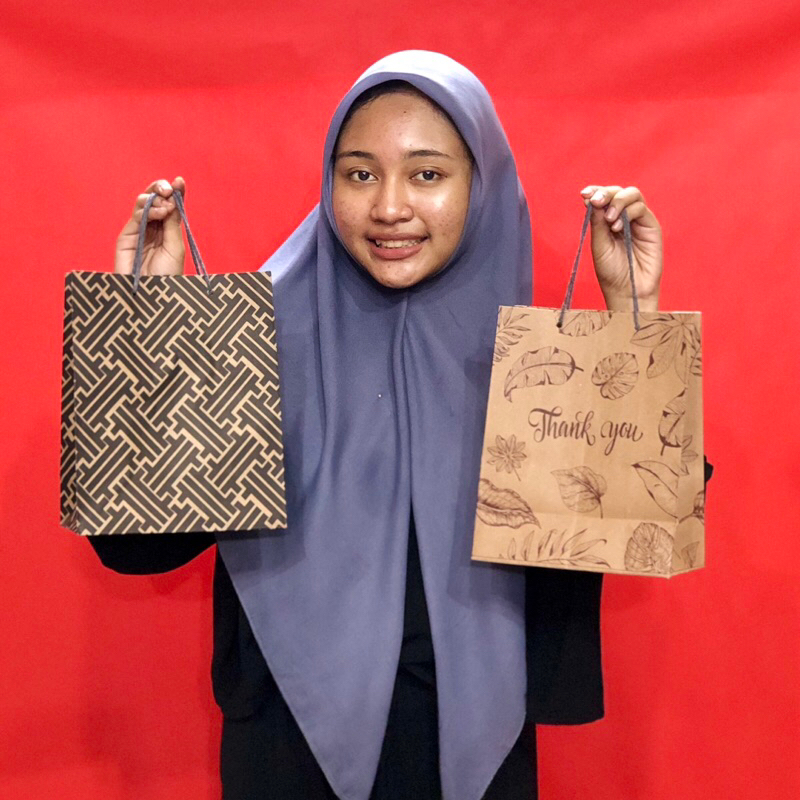 Jual Paper bag batik motif 25 cm x 20 cm x 10 cm tas souvenir paperbag ...