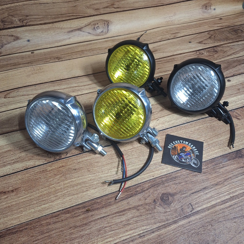 Jual Lampu Sirip Retro . Headlamp klasik . Headlamp Chopper Boober ...