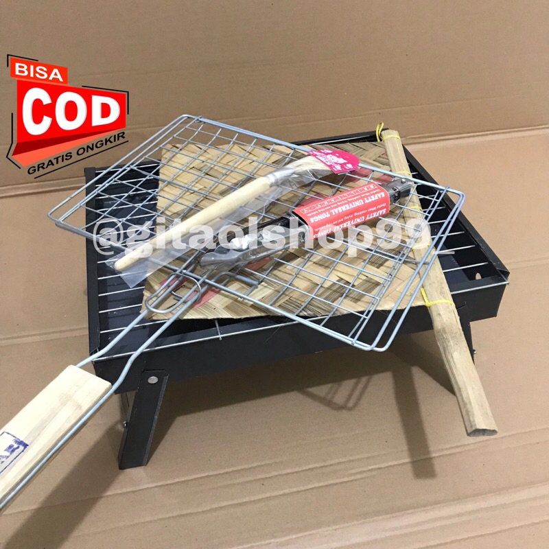 Jual 1 PAKET Alat Pemanggang Serbaguna Barbeque Bakaran Portable Arang ...