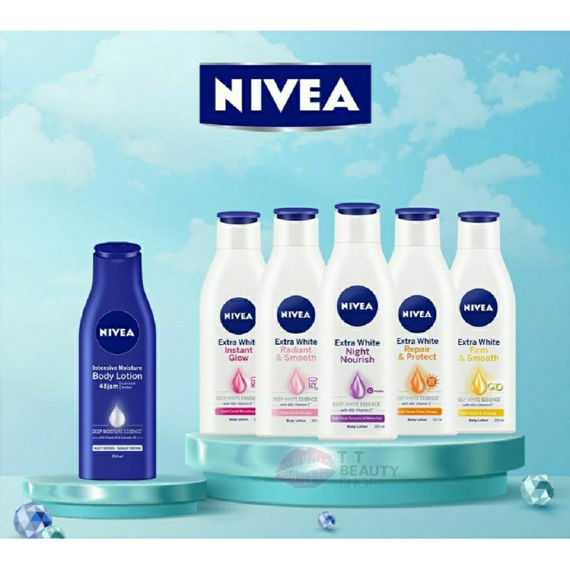 Jual NIVEA Body Lotion Extra White Botol 200 ml | Shopee Indonesia