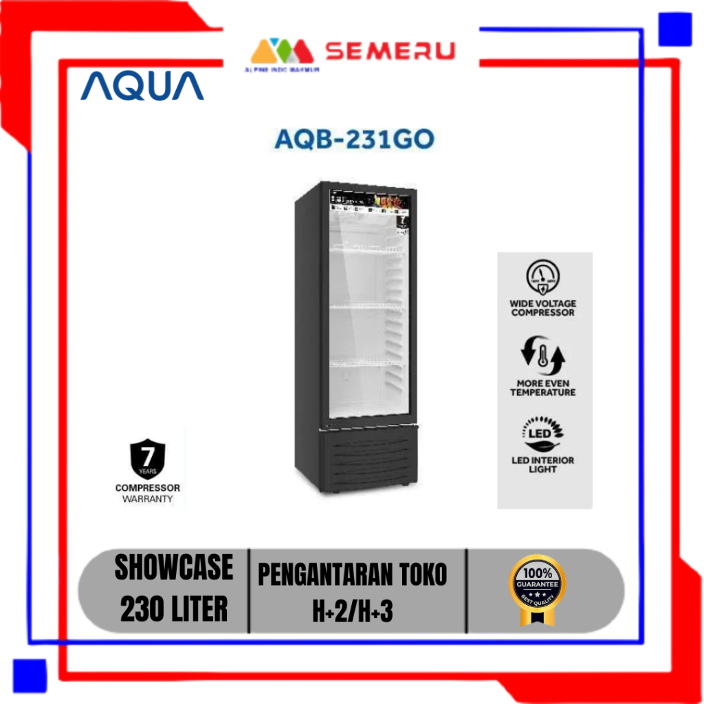 Jual AQUA SHOWCASE/display cooler 220 L AQB-231 GO KHUSUS MAKASSAR ...