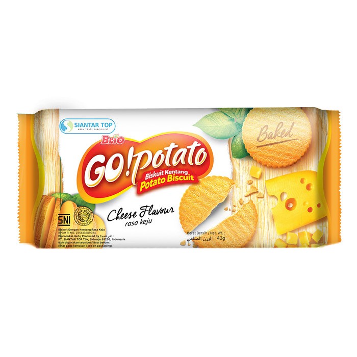 Jual brio go potato cheese 60gr - go potato biskuit kentang keju ...