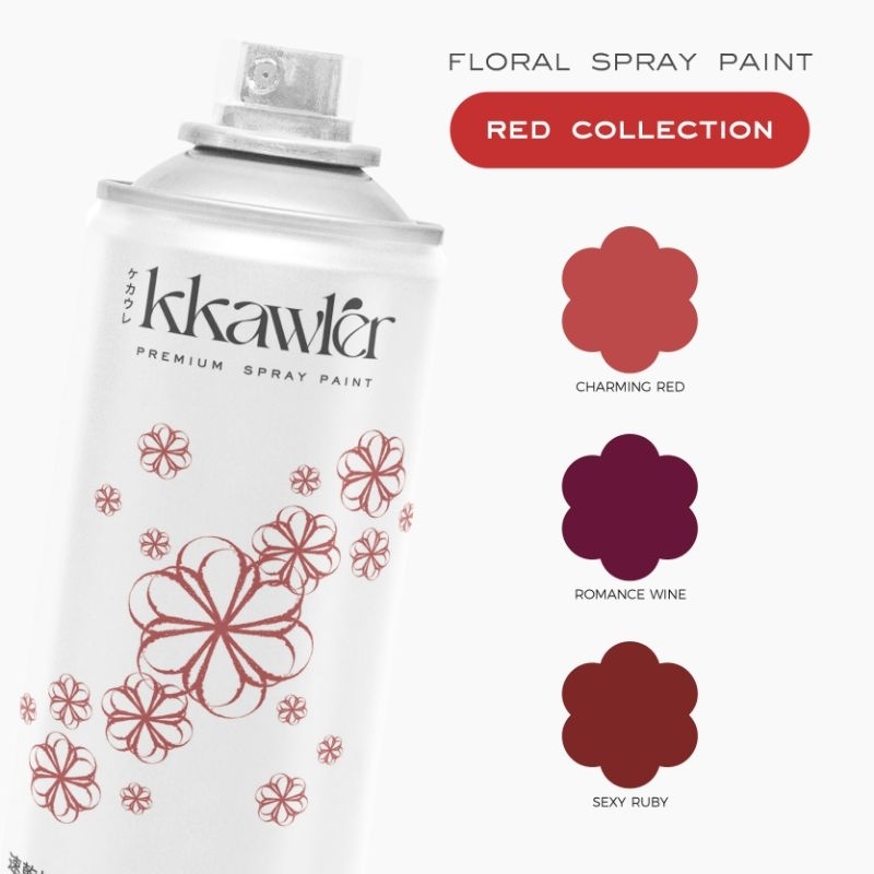 Jual Premium Floral Spray Paint KKAWLER - Merah Tua Red Maroon Burgundy ...