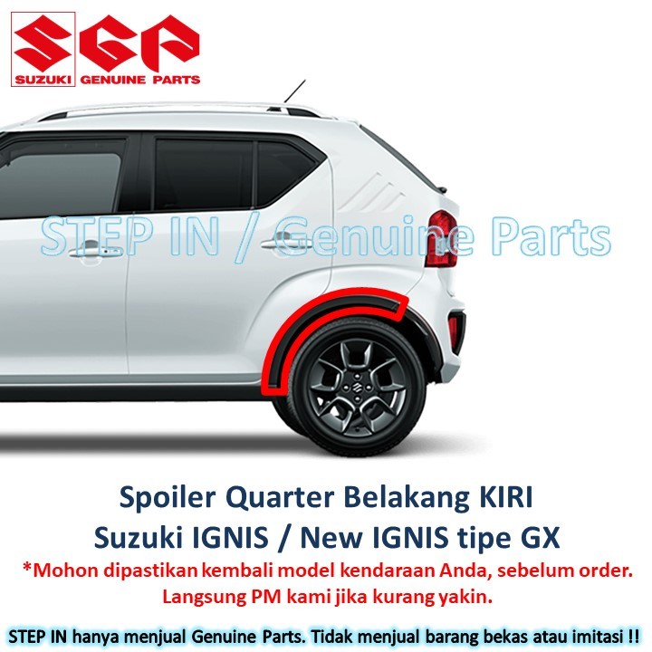 Jual Spoiler Quarter Belakang Suzuki IGNIS GX Cover rear list garnish ...