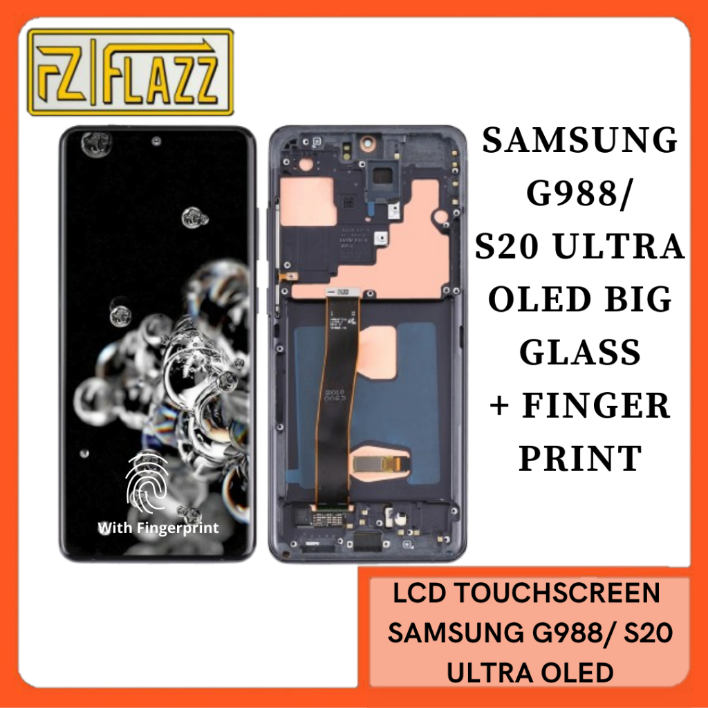 Jual LCD TOUCHSCREEN SAMSUNG G988/S20 ULTRA OLED BIG GLASS + FRAME ...