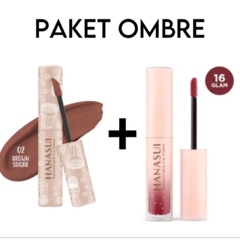 Jual SET OMBRE HANASUI 02 BROWN SUGAR + 16 GLAM | Shopee Indonesia